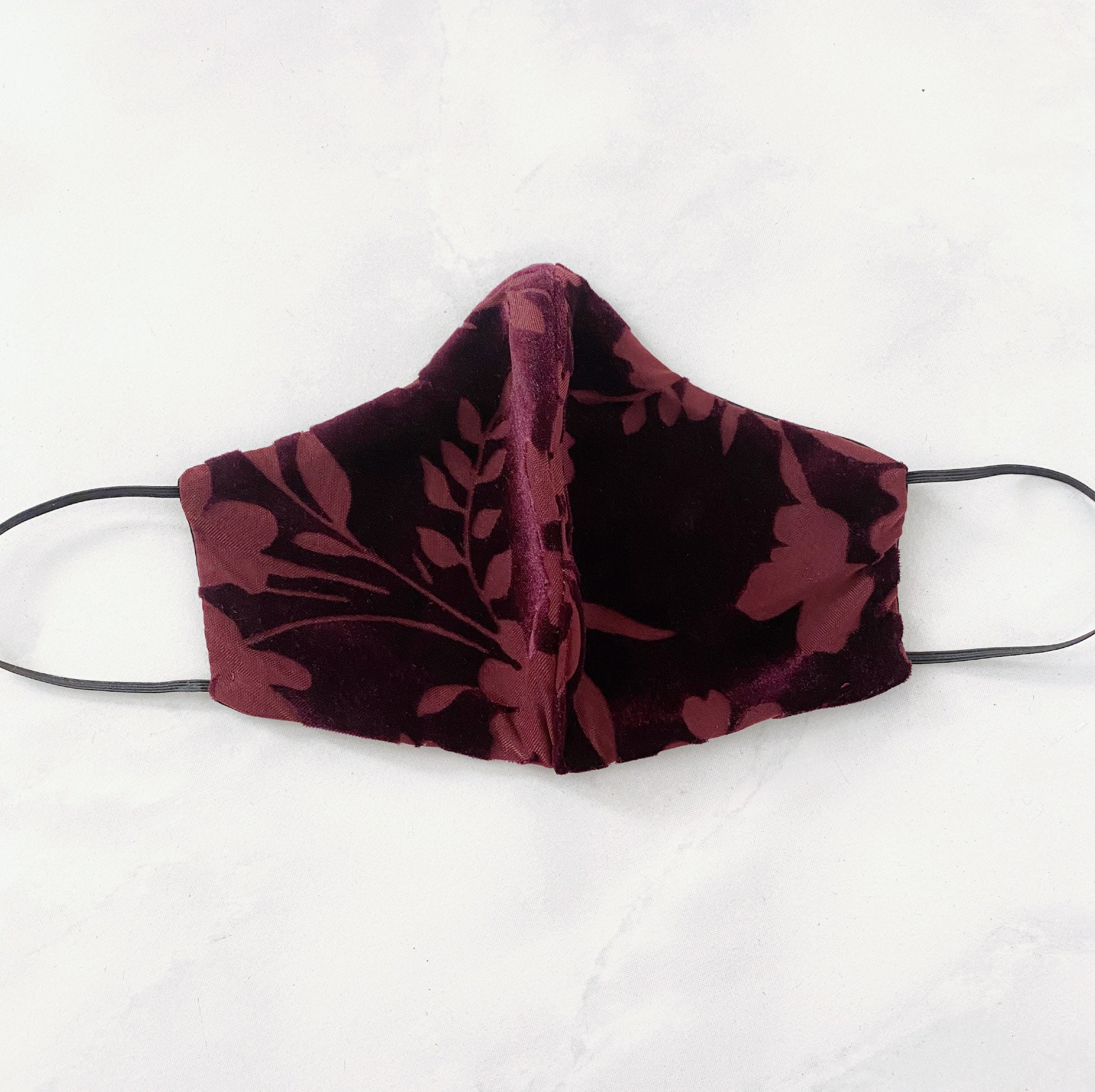 Burgundy Red Corduroy Velvet Face Mask Reusable Washable | Etsy