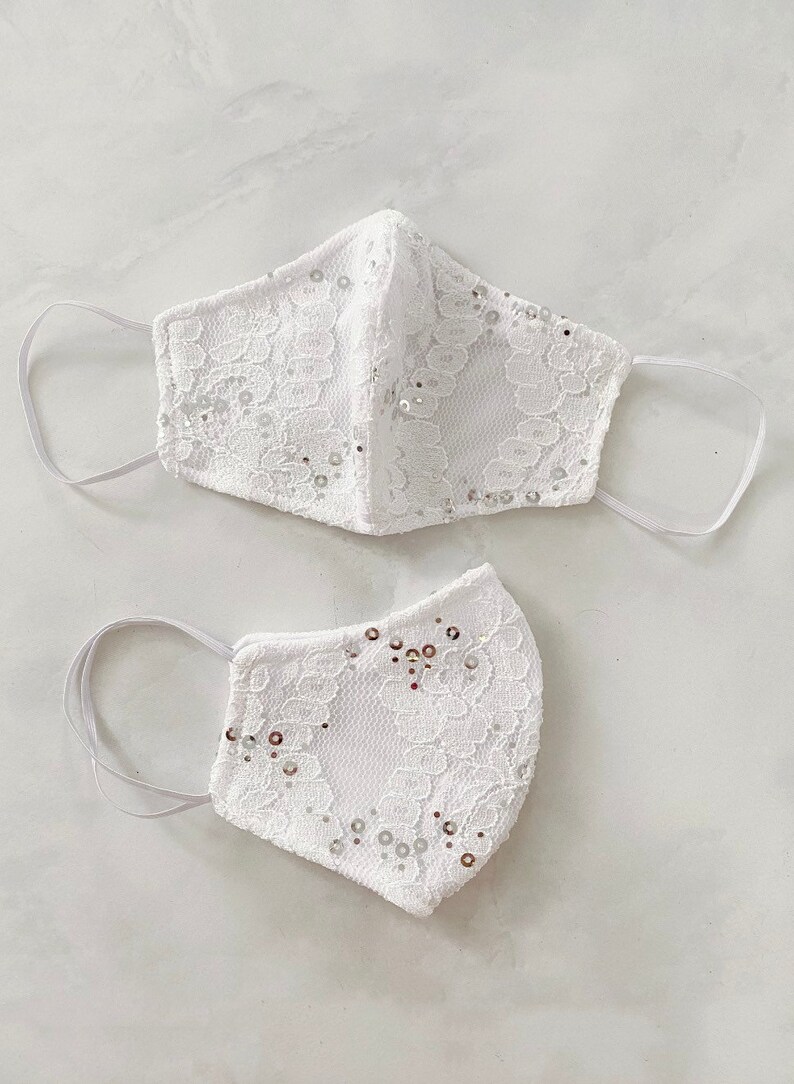 Princess Pink Grey Lavender Cream Sparkling Lace Face Mask - Etsy