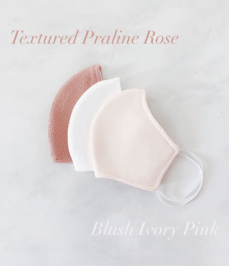 Blush Ivory Pink and Rosey Facemask Reusable Washable - Etsy