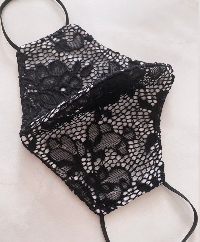 Floral Lace Face Mask Reusable Fashion Contour Fitted Lace - Etsy