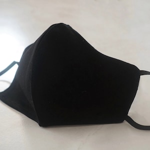 Men and Women Black Face Mask - Reusable, Washable, Fashion Fitted ...