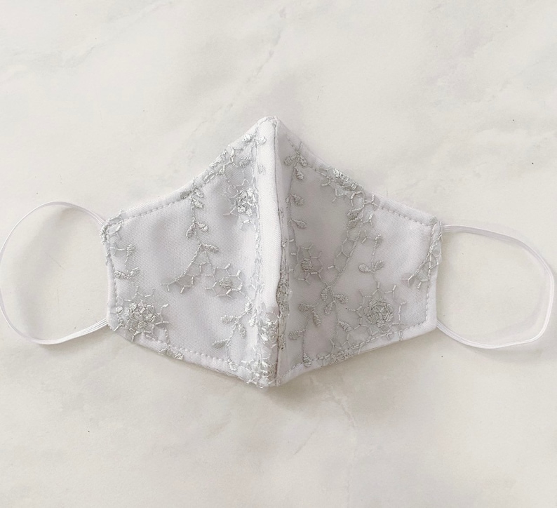 Princess Pink Grey Lavender Cream Sparkling Lace Face Mask - Etsy