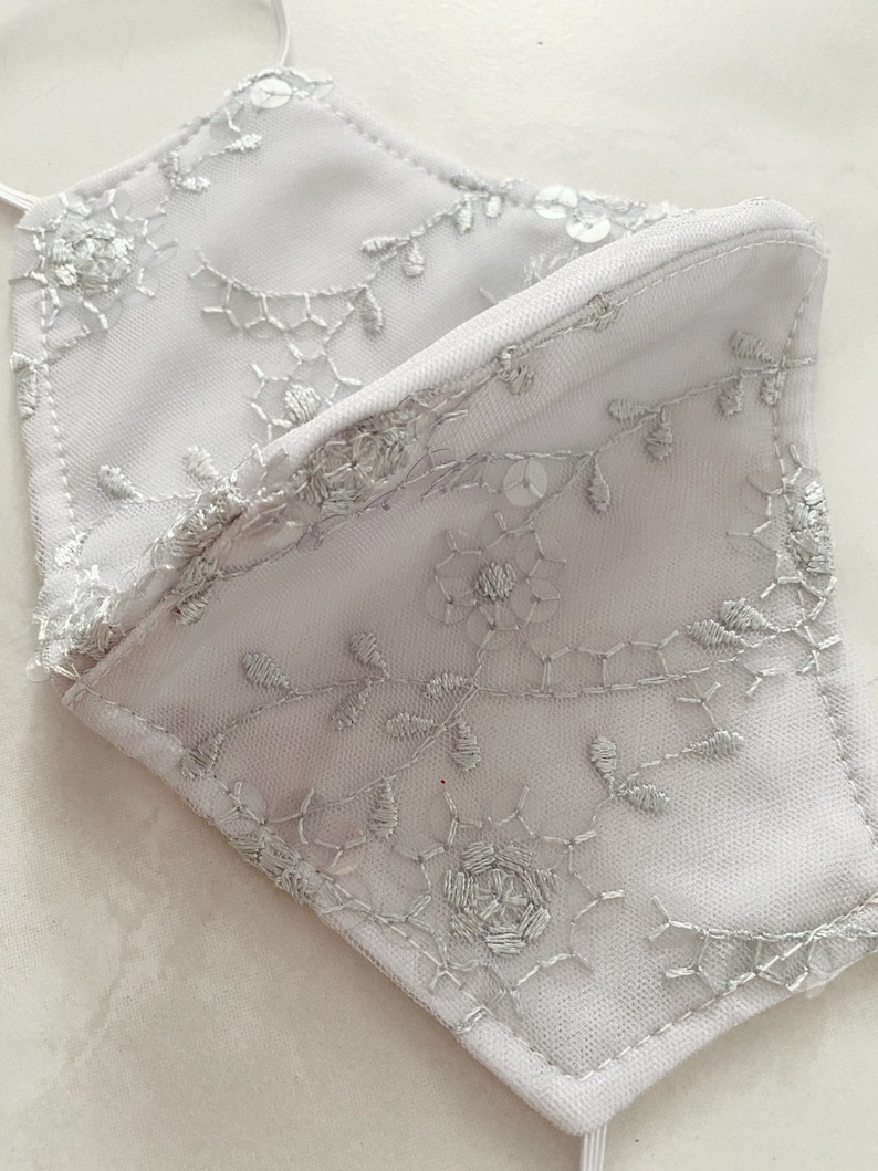 Princess Pink Grey Lavender Cream Sparkling Lace Face Mask - Etsy