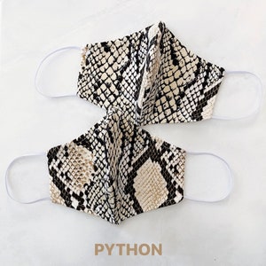 Animal Print Face Mask Reusable, Washable, Handmade Contour Fitted ...