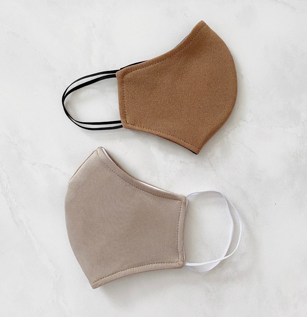 Neutral Cream Beige Face Mask - Reusable, Washable, Handmade Fashion ...