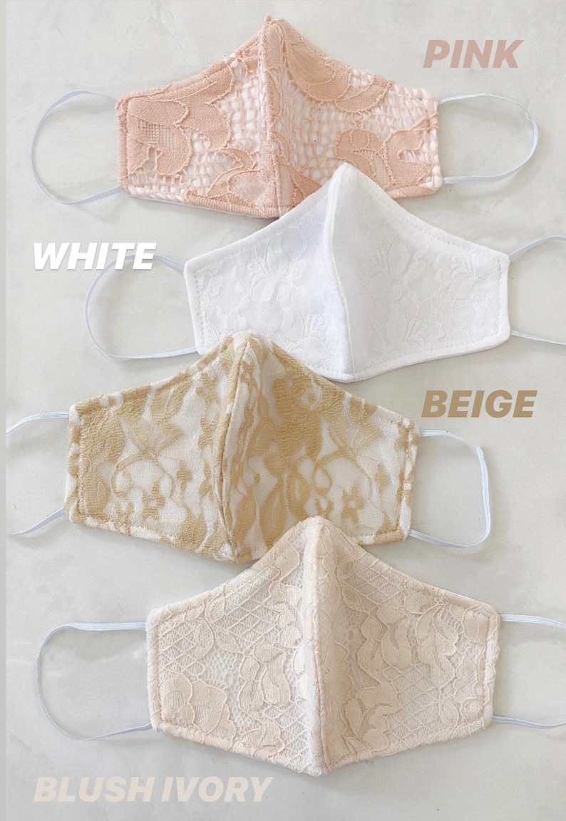 Lace Face Mask - Reusable, Washable, Fashion Contour Fitted, Fabric ...