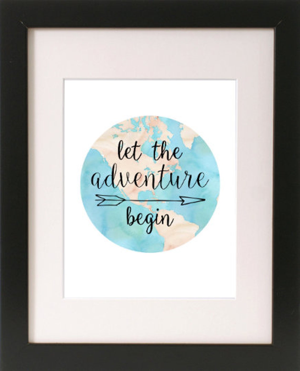 Let the Adventure Begin Poster Graphic Design Word Art - Etsy