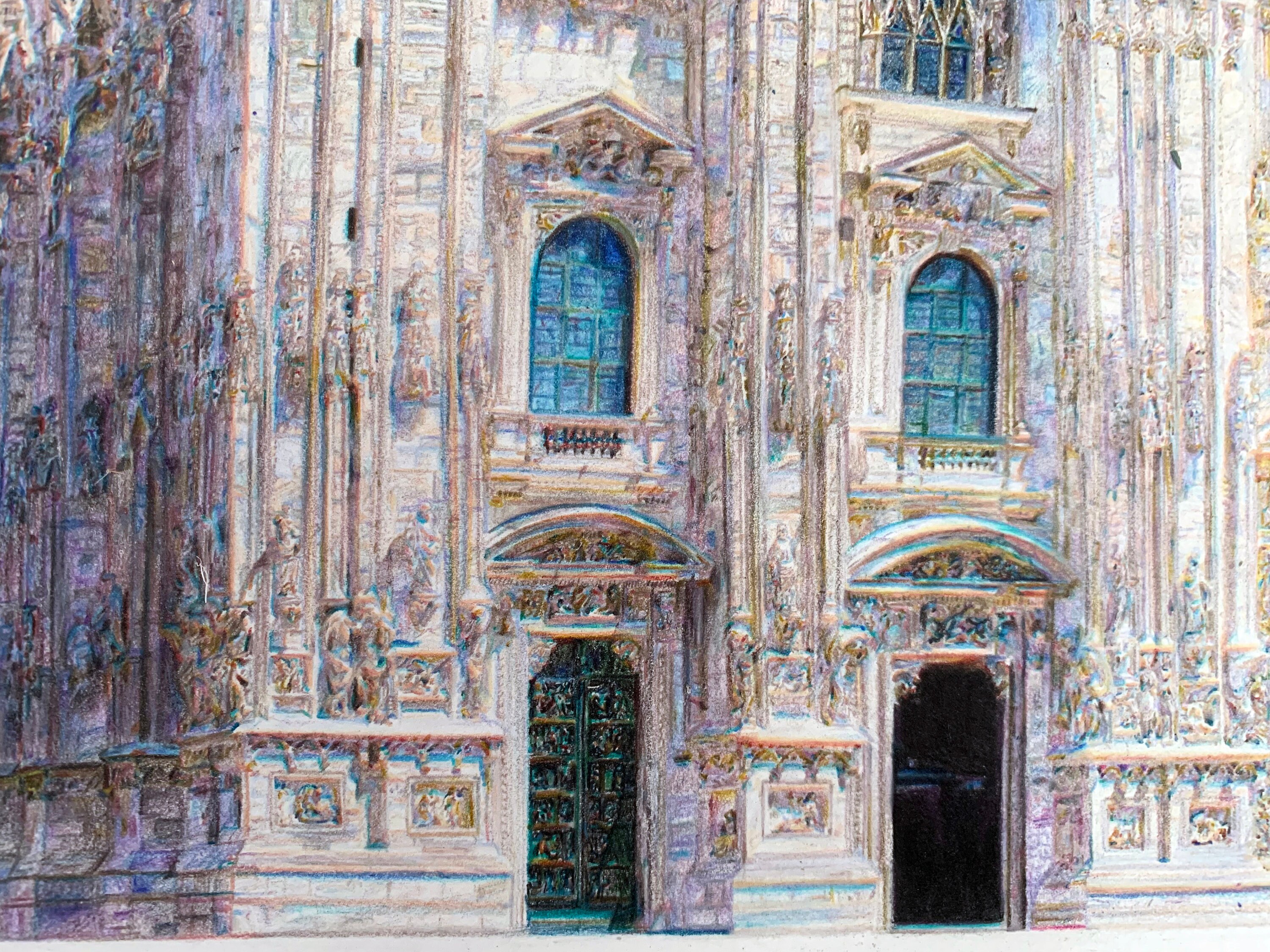 Milan Cathedral Drawing Print - Etsy