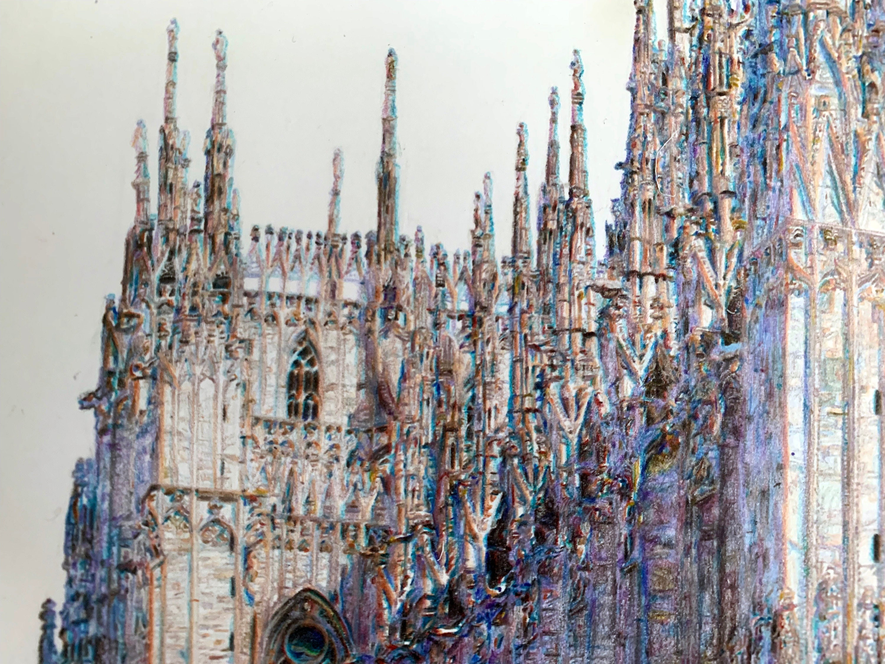 Milan Cathedral Drawing Print - Etsy
