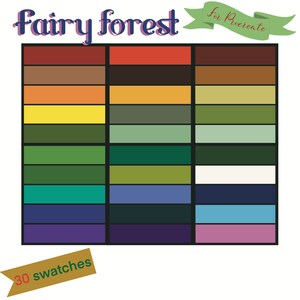 Color Palette for Procreate, Fairy Forest Fantasy, 30 Swatches, Digital ...