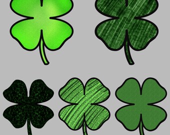 St. Patrick's Day Symbol Shamrock and Four Leaf Clover - Etsy