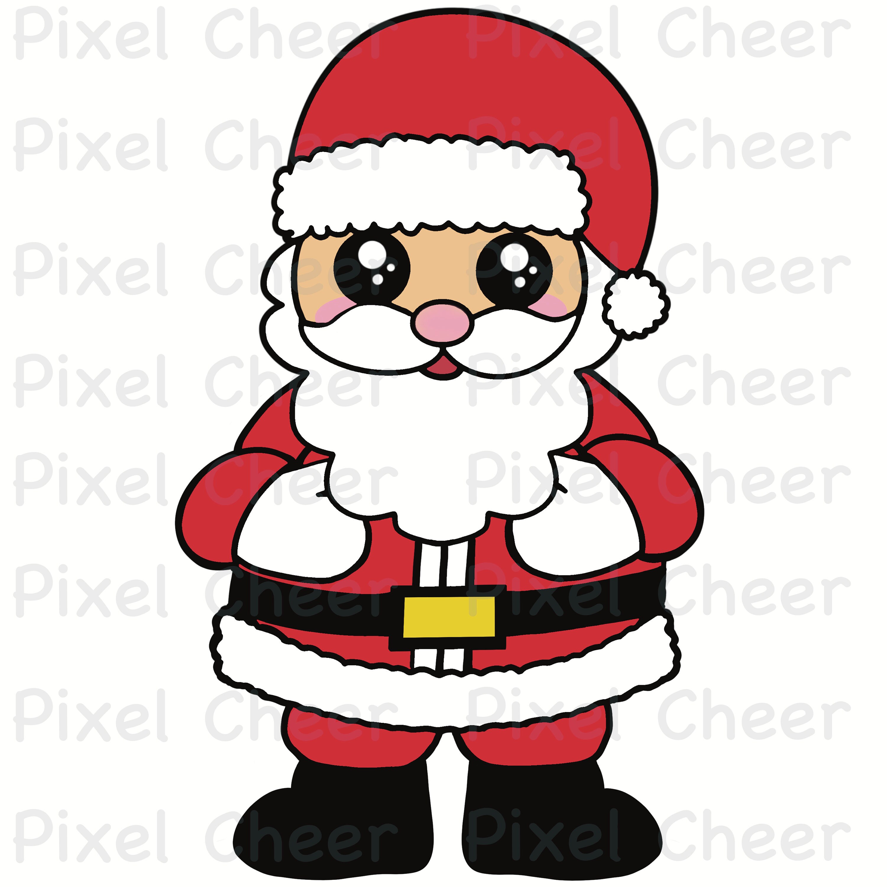 Winking Santa Clipart Pixel