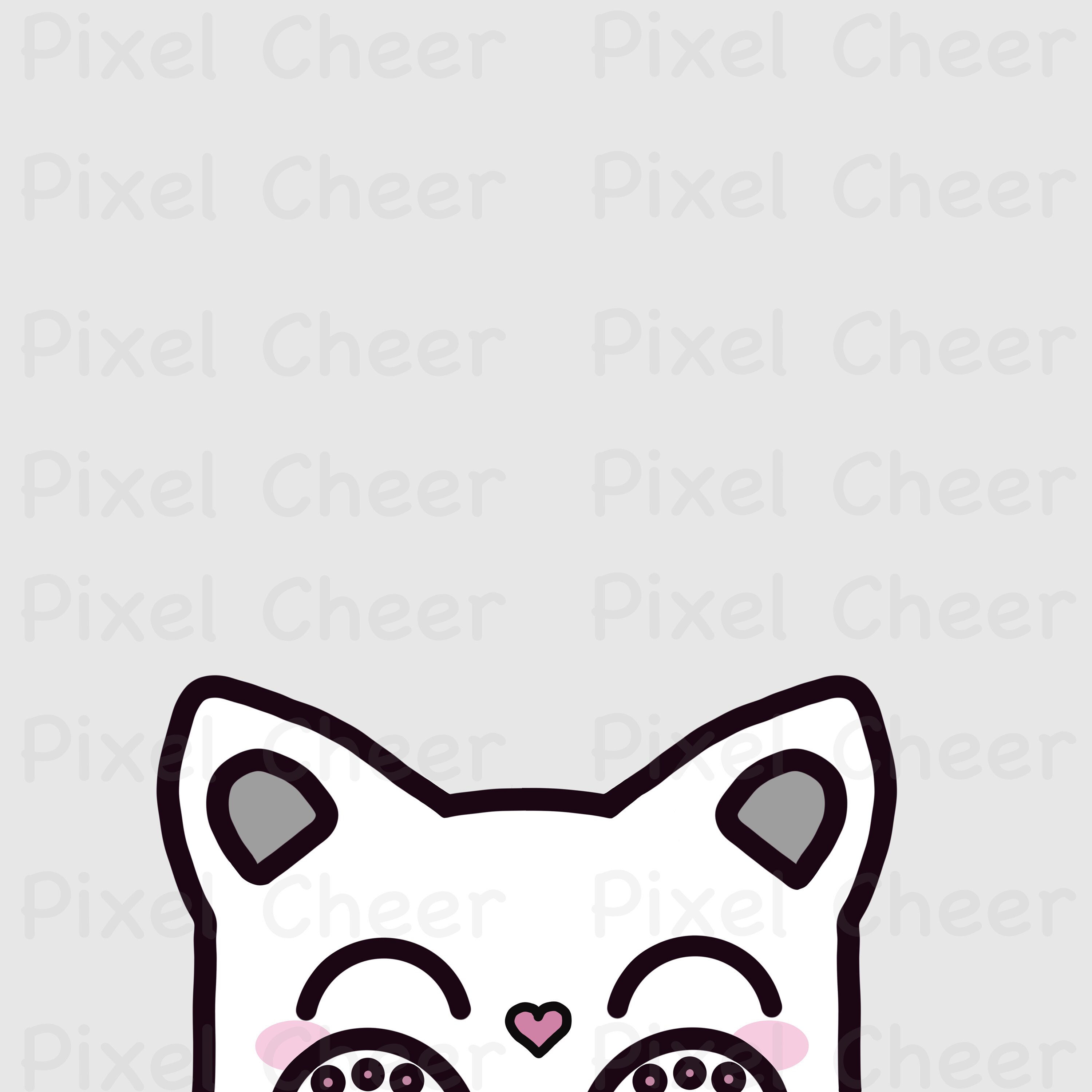 Adorable Peeking Cat Kitty PDF PNG Jpg Download Printable - Etsy