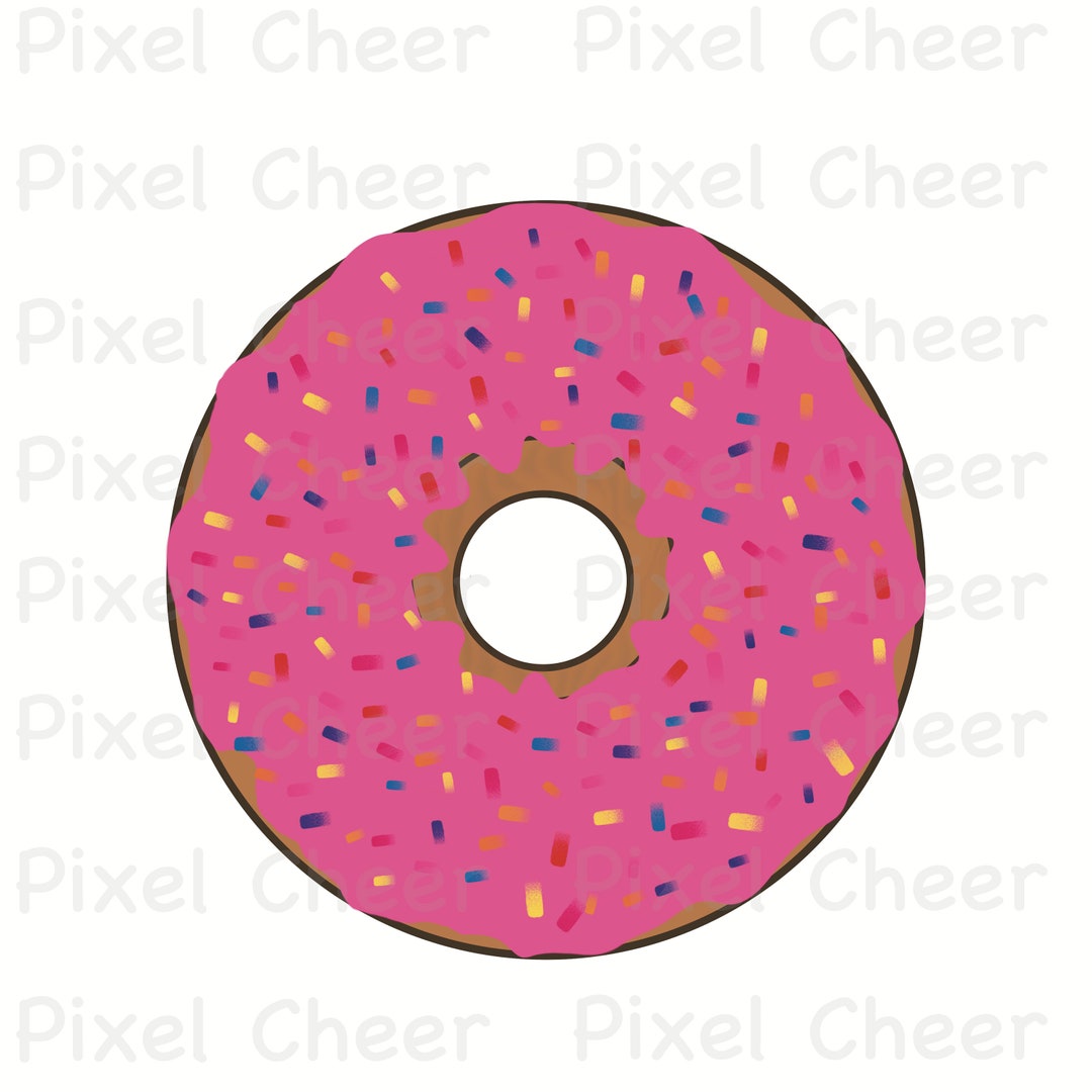 Donut With Sprinkles / PNG PDF Jpg File for Download / Clipart / Print ...