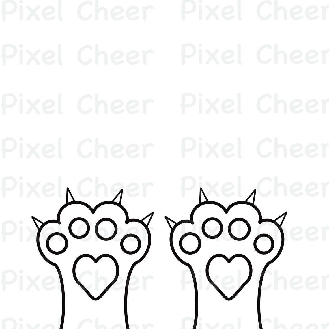 Adorable Stretching Cat Kitty Paws Pads, Pdf, PNG, Jpeg, Download ...