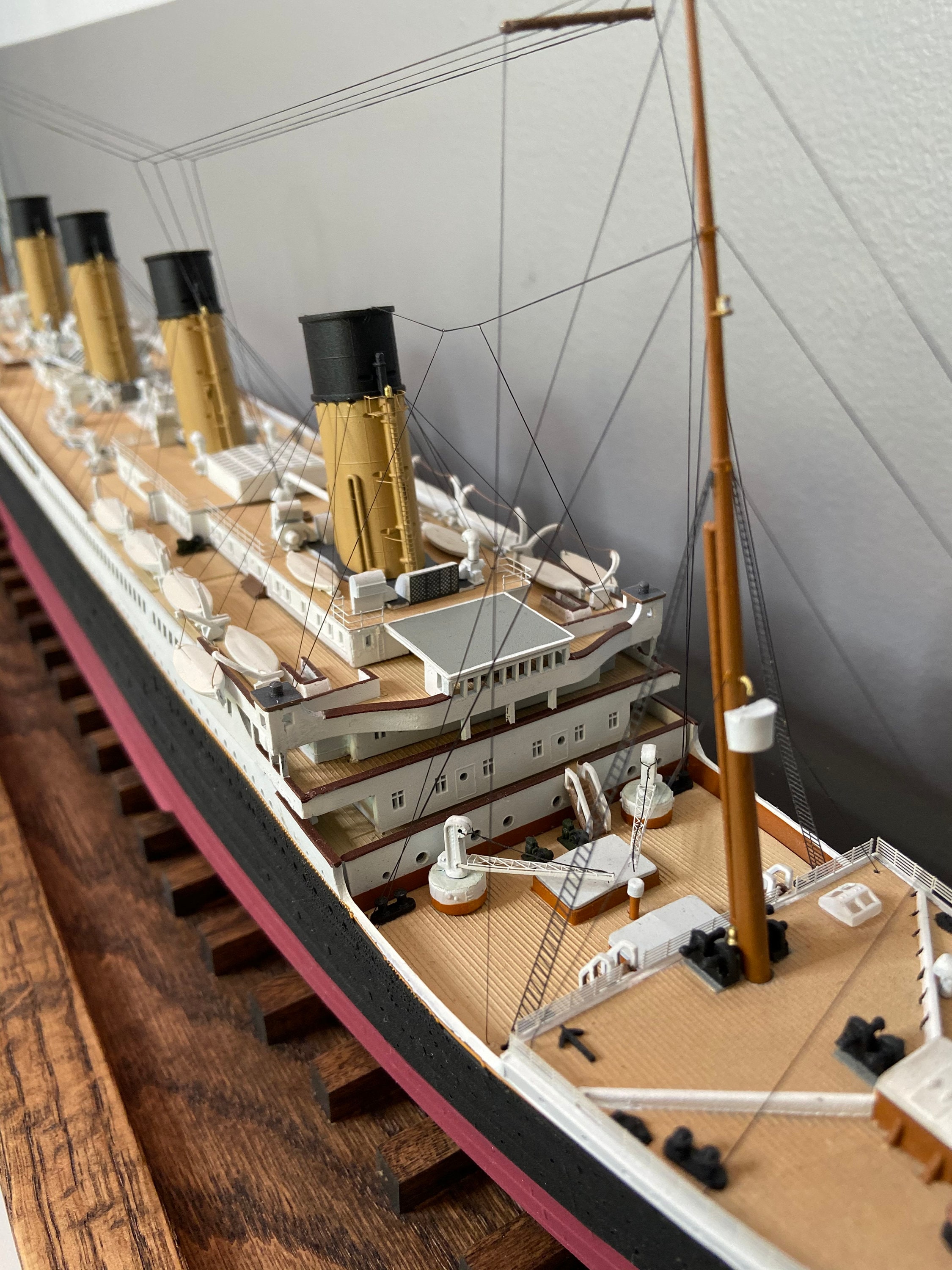 RMS Titanic Model 1/350 Scale with Custom Wood Base and | Etsy