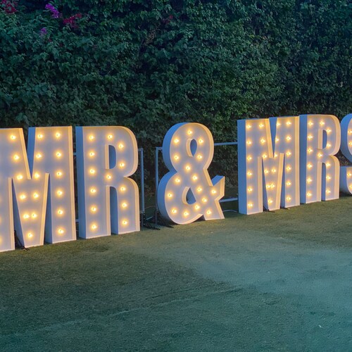 Large Wedding Letters Giant Initials Light up Letters - Etsy