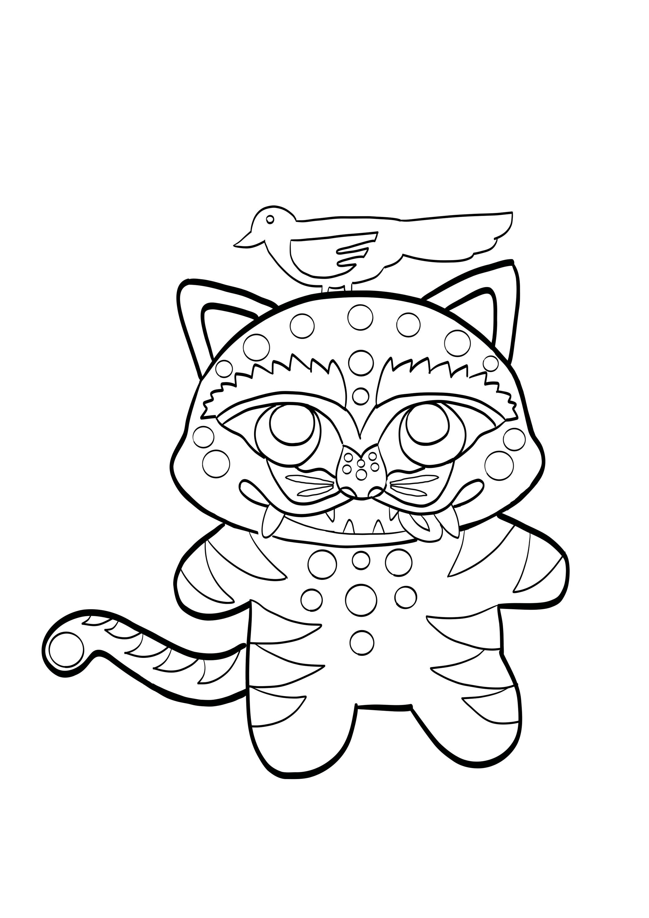 Cute Tiger and Magpie Korean Minhwa Art | Kawaii Folk Painting ...