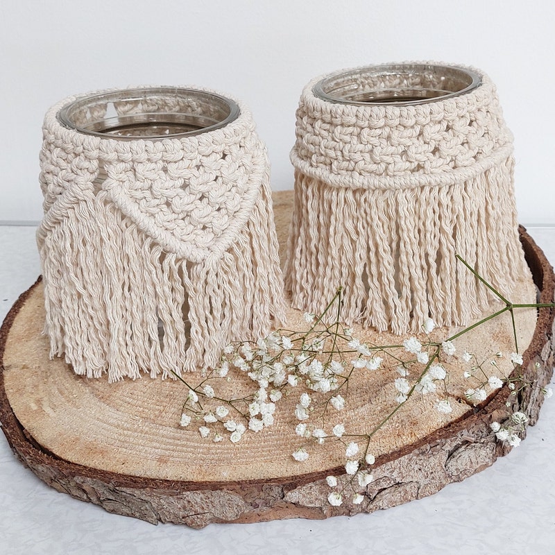 Macrame Candleholder - Etsy