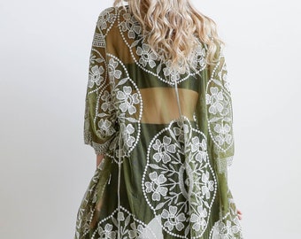 Olive Green Duster - Etsy