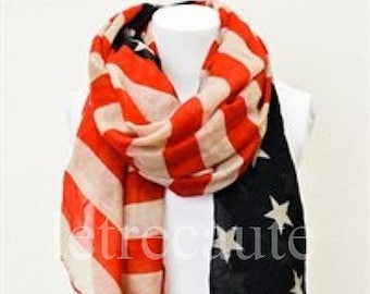 American Flag Scarf - Etsy