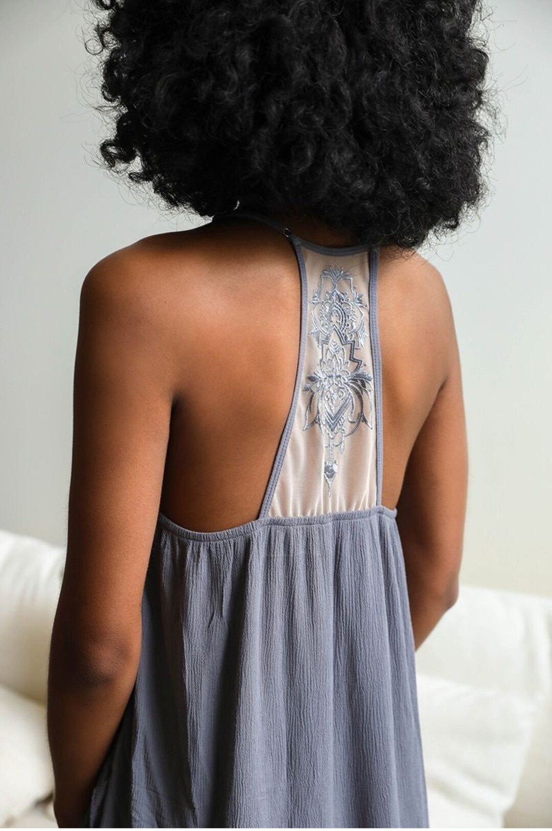 Slip Layering Lace Slip Dress Ruffled Trim Tattoo Mesh Back - Etsy