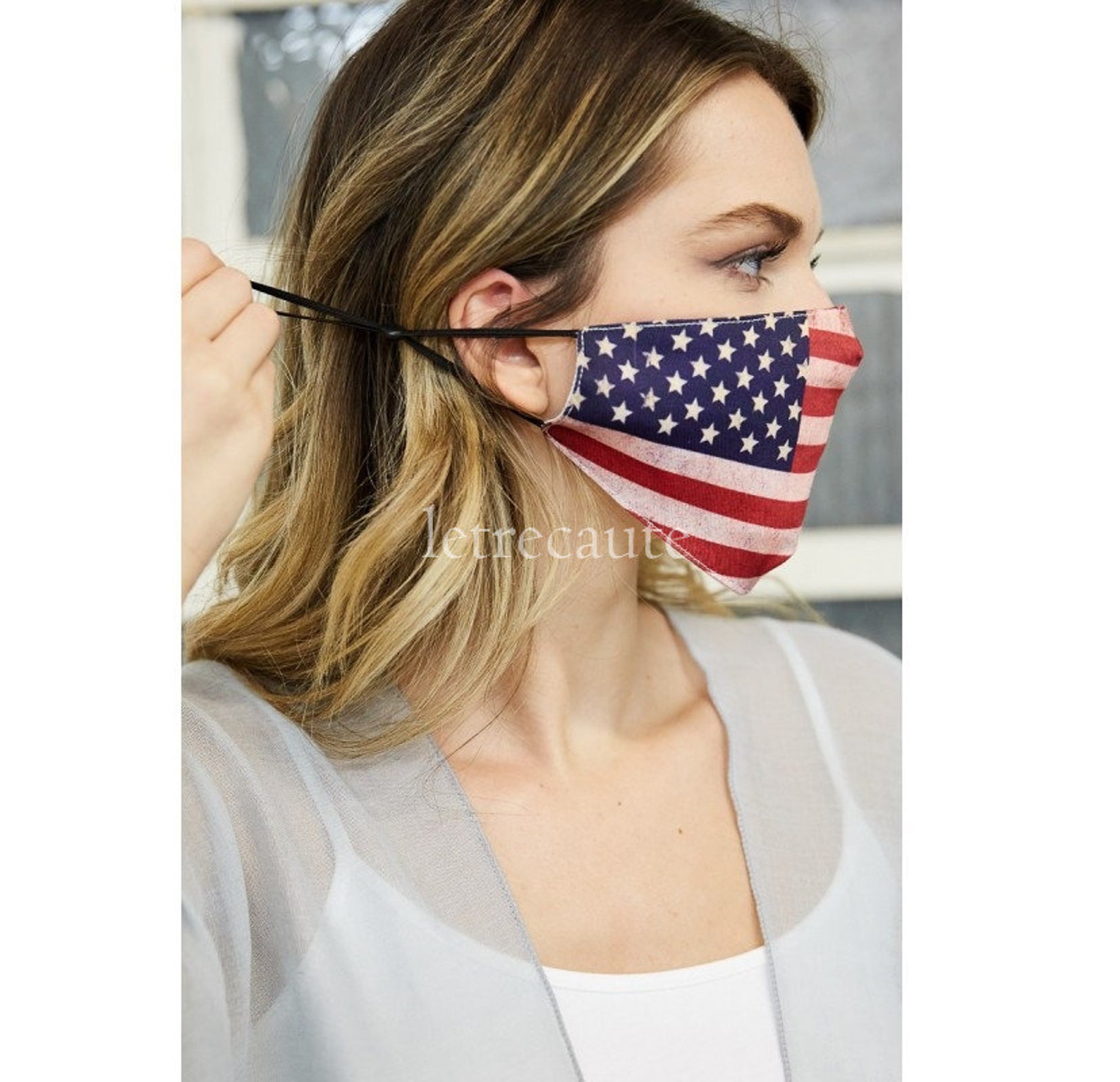 American Flag Mask for Adult With Filters - Etsy
