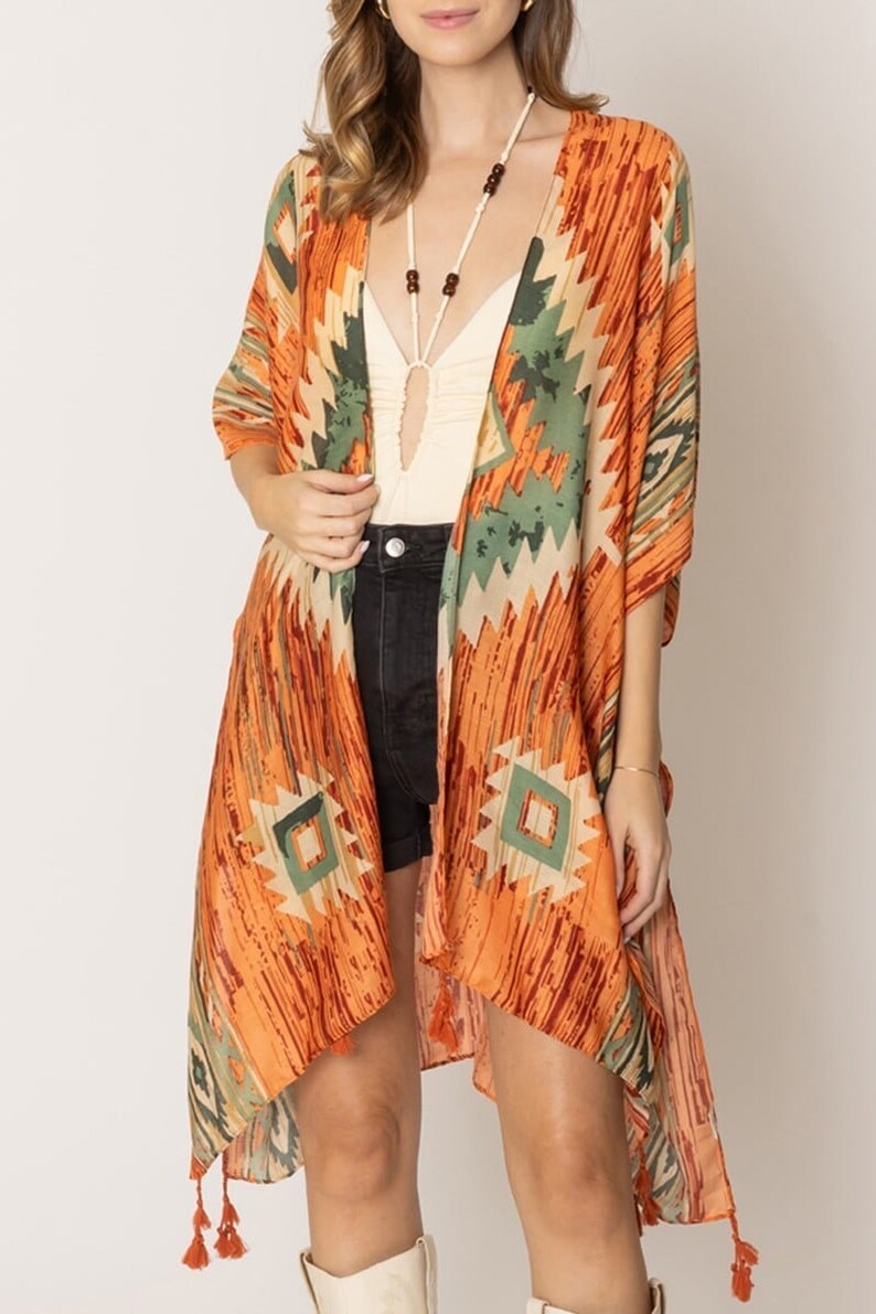 Boho Kimono Duster Gift for Her Womens Bohemian Kimono Cardigan - Etsy