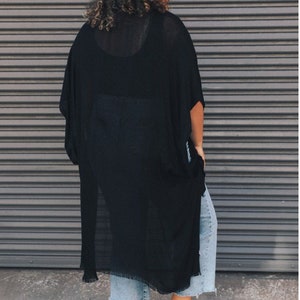 Rust Orange Soft Kimono Duster With Baby Fringes - Etsy