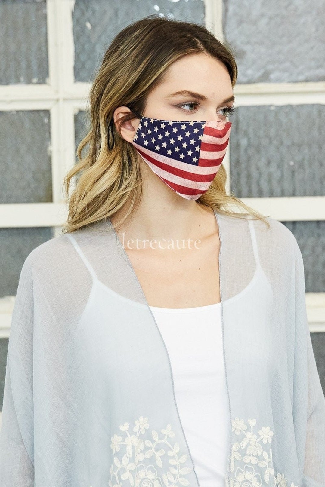 American Flag Mask for Adult With Filters - Etsy
