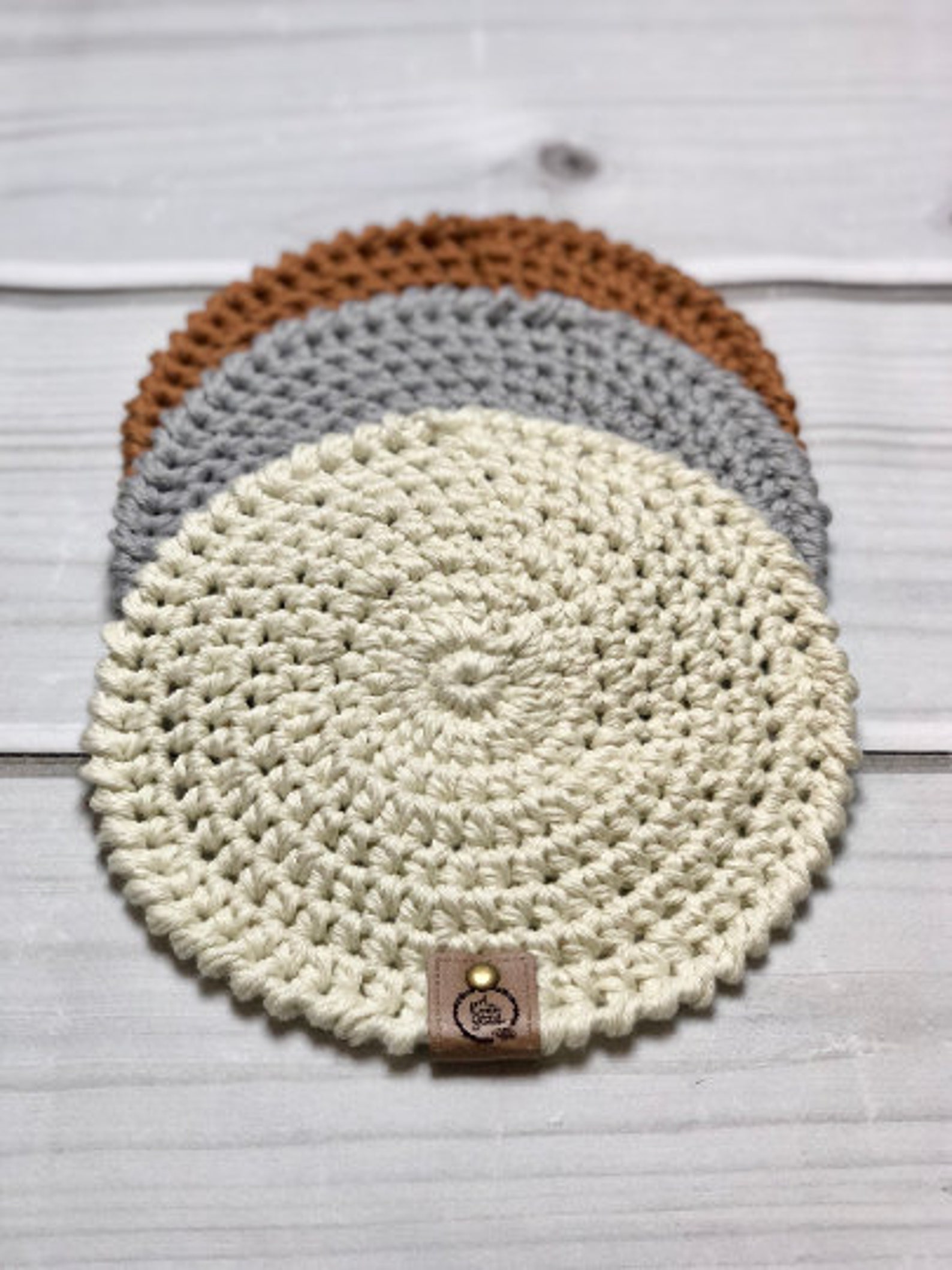 Crochet Round Trivet Pattern Only Three Sizes / Crochet Hot | Etsy