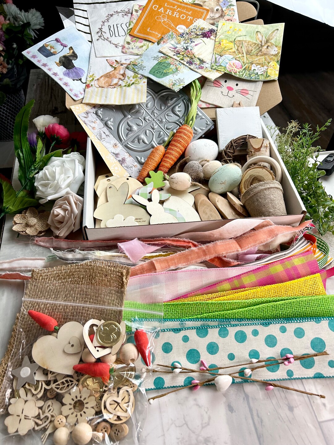 Spring Swag Boxes / Spring Craft Supplies / Crafting Kit - Etsy