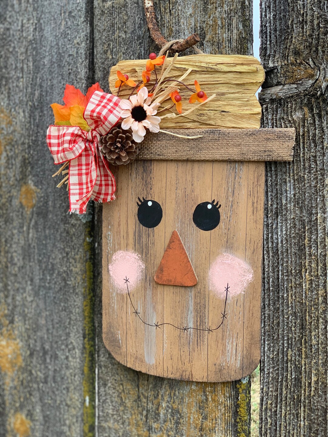 Fall Scarecrow Sign / Fall Decor / Wooden Sign / Farmhouse - Etsy