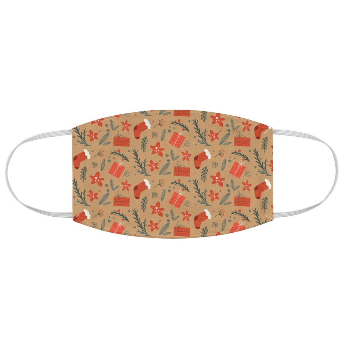 Christmas Stocking Face Mask Holiday Present Mouth Covering | Etsy