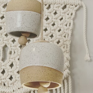 Handmade Ceramic Bell Chimes: White Ceramic Bells, White Wall Hangings ...