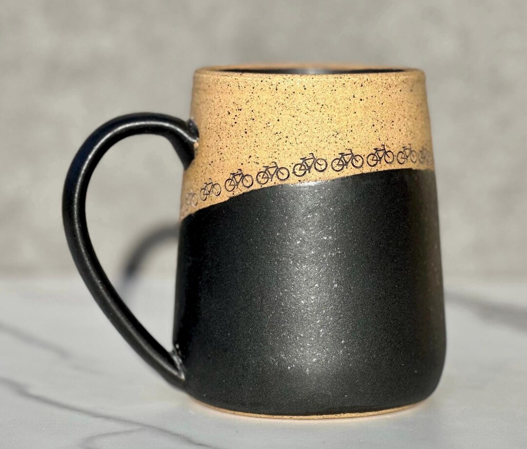 Bike Mug, Bicycle Handmade Mug, Bicycle Ceramic Coffee Mug, Bike Mug Pottery, Tea Mug, Bike ...