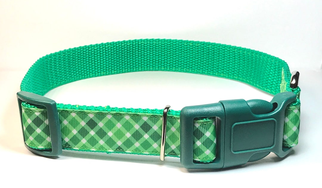 Lucky Green Plaid Collar - Etsy