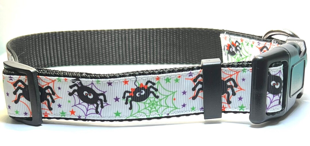 Spiders With Colorful Webs Collar - Etsy