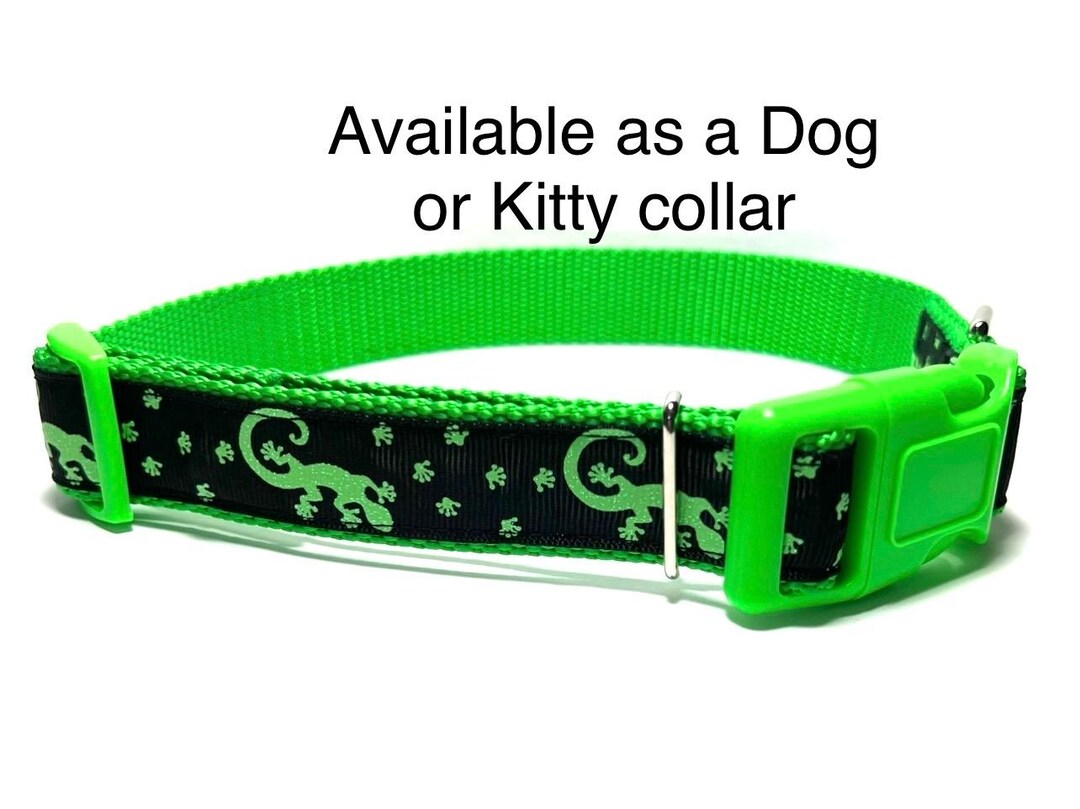 Green Lizards Collar - Etsy