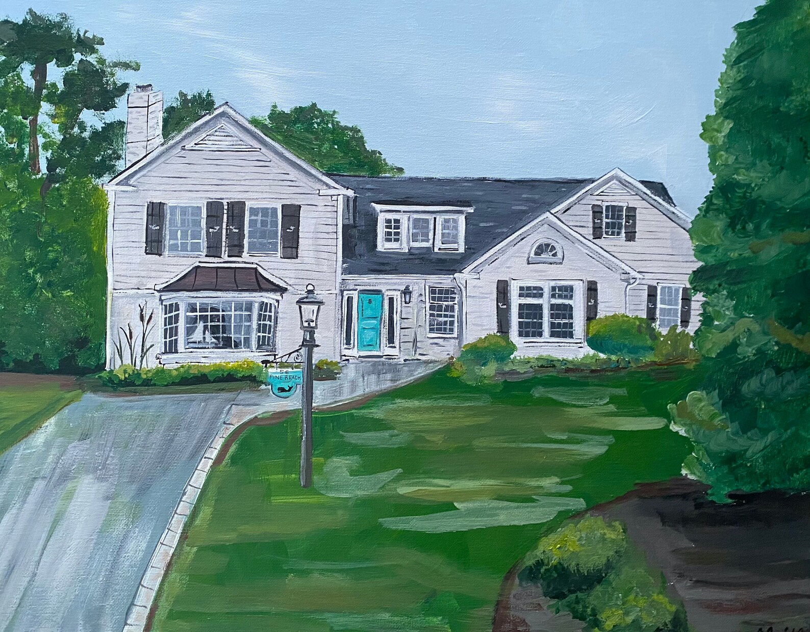 Custom House Painting, Personalized Painting, Acrylic Painting, Family ...