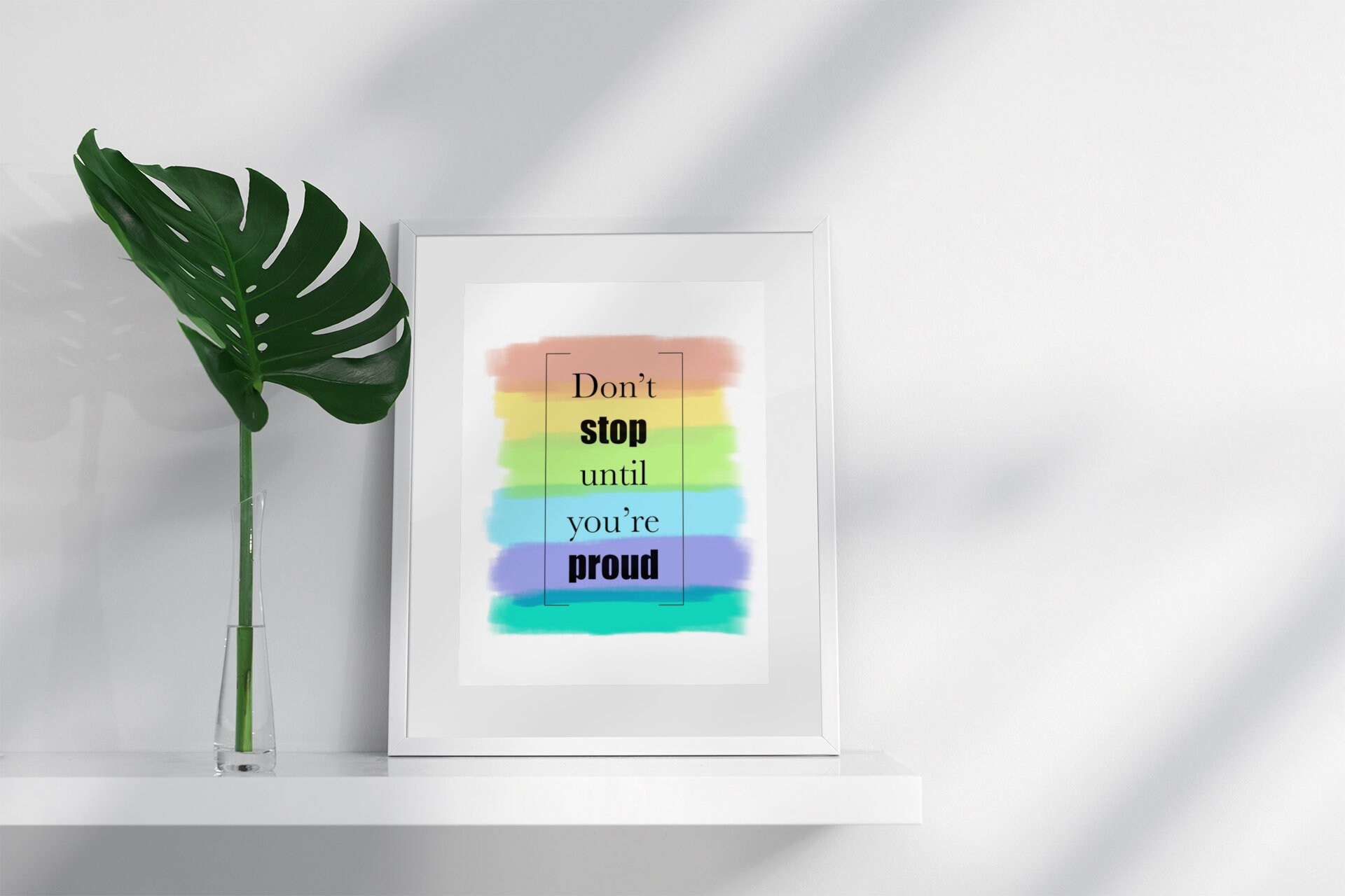 Dont Stop Until Youre Proud Digital Download Quote, Home Decor, Wall ...