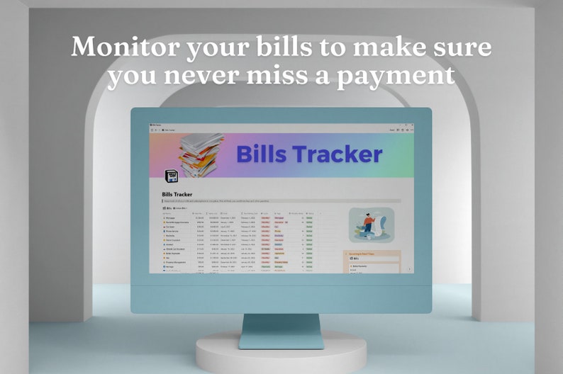 Bill Tracker - Bill Organizer and Expense Tracker | Notion Template for ...