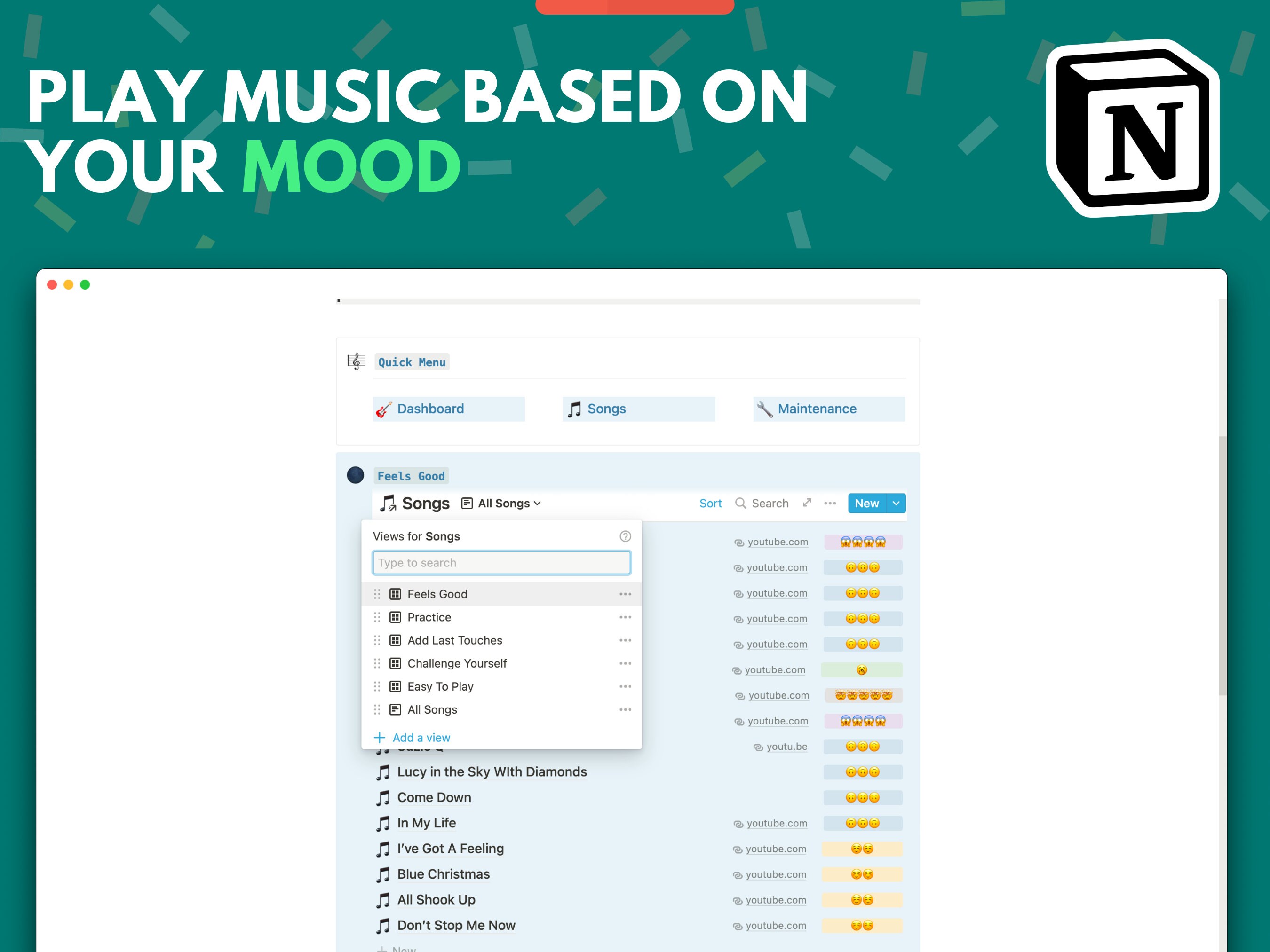 Bassitup - Learn Bass Songs | Notion Template for Bass Guitar Players - Save Songs, Practice ...