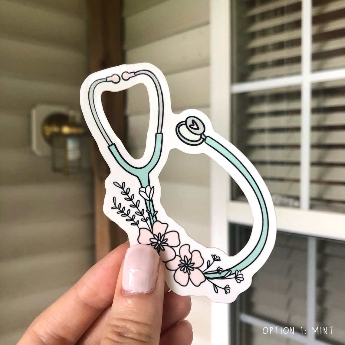 Floral Stethoscope Sticker Nurse Doctor EMT Dentist - Etsy