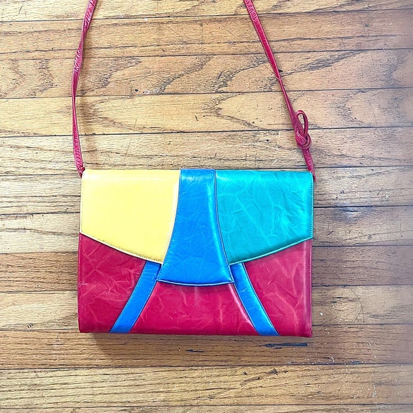 Color Block Handbag - Etsy