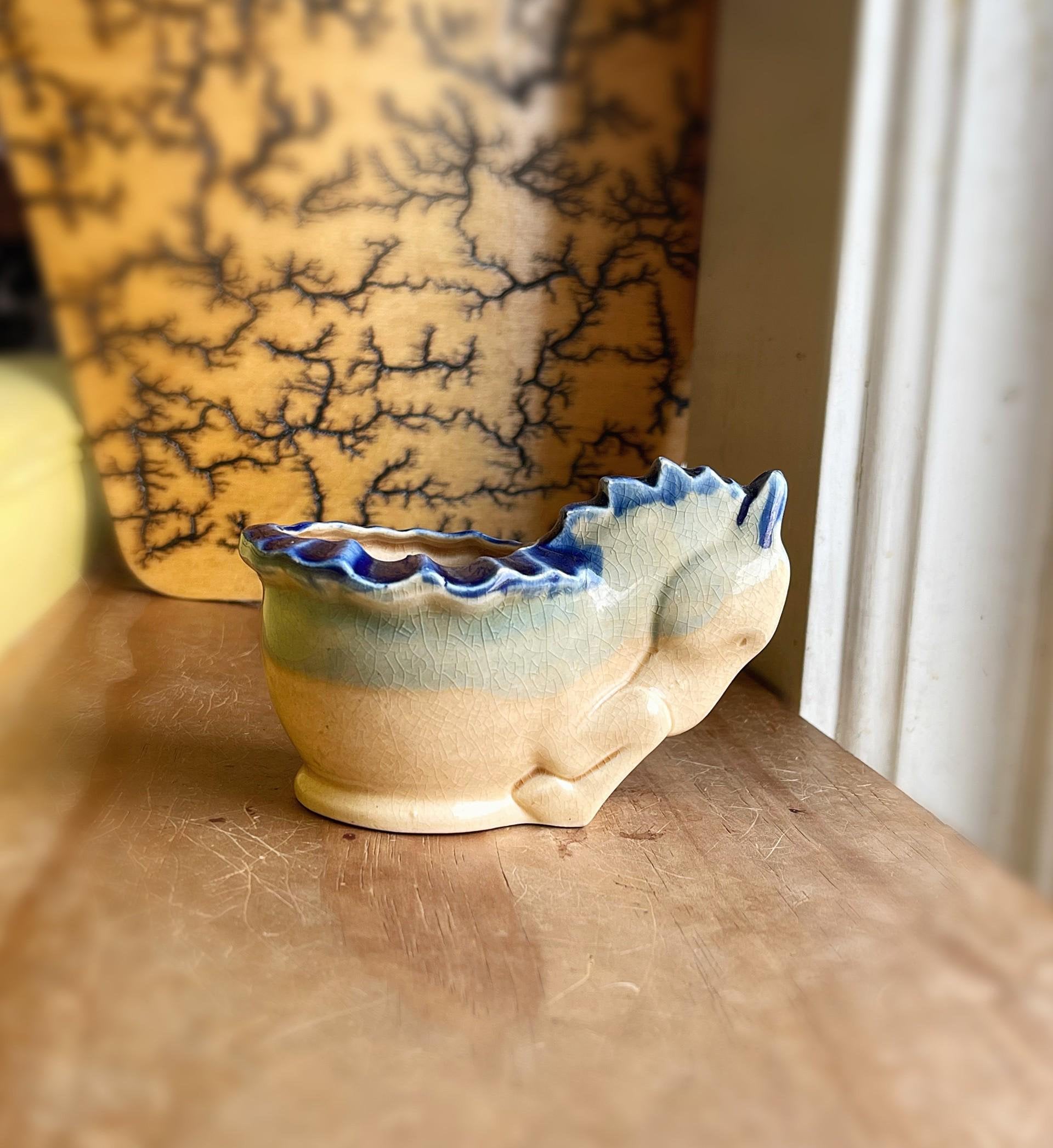 Vintage Blue Horse Planter Made in Japan - Etsy