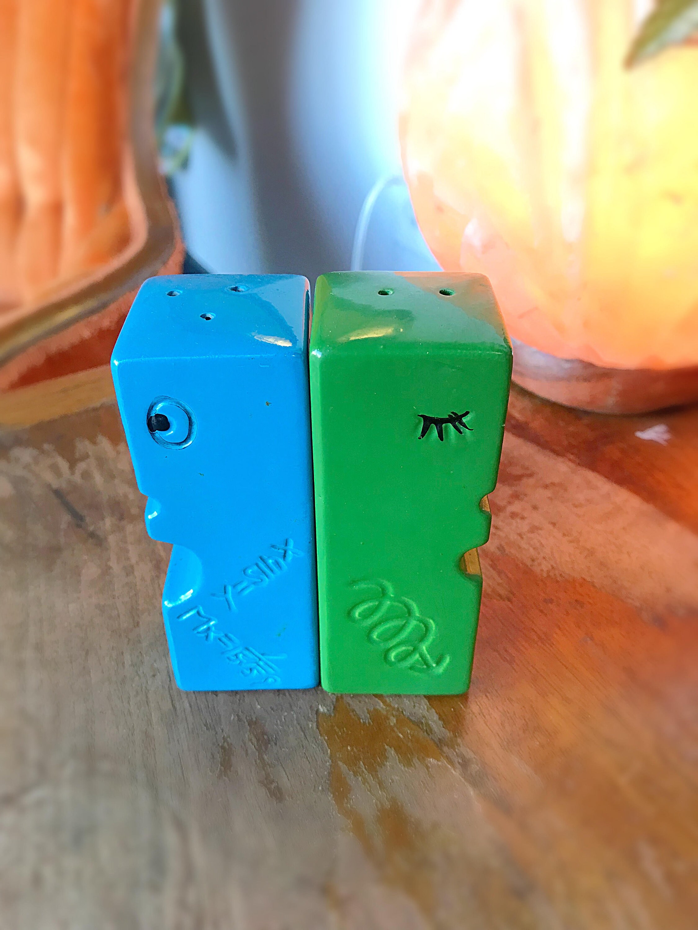 Vintage Green and Blue Math Equation People Salt and Pepper - Etsy
