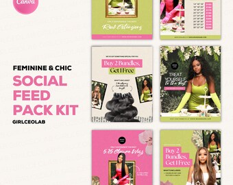 8 IG Hair Flyers I Editable Hair Instagram Templates Hair Social Media ...