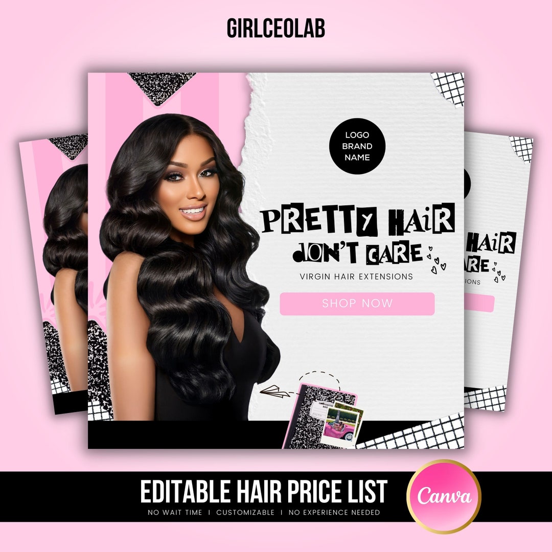 Hair Content Flyer Mean Girls Theme Flyer Canva Templates - Etsy