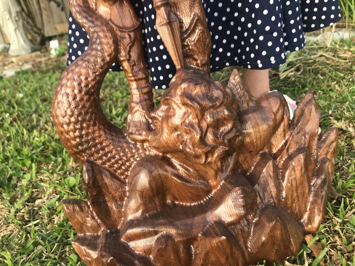 36 Saint Michael the Archangel Wood Carving - Etsy